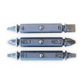 Megapro 3 Piece Screwdriver Bit Set, 1/4" 9BP-SL-3A-B | Zoro