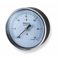 Miljoco Pressure Gauge, 0 to 30 In. H2O, 1/4" MNPT, Steel, Black ...