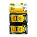 Post-It Sticky Flags, Sign Here, 1x1-3/4 In, YW, PK2 680-SH2 | Zoro