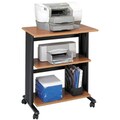 Safco Adj Printer Stand, 3 Level, Med Oak/Blk 1881MO | Zoro