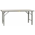 Little Giant Bolted Work Table, Steel, 72" W, 28" to 42" Height, 3000 ...