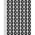 Electromark Number Label, 0, Black/Silver SUNKS1.0NB0 | Zoro