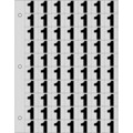 Electromark Number Label, 1, Black/Silver REFLKS1.0NB1 | Zoro