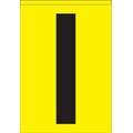 Electromark Letter Label, I, Black/Yellow, PK5 SUNKY6.0I | Zoro