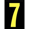 Electromark Number Label, 7, Yellow/Black, PK5 SUNYK6.07 | Zoro