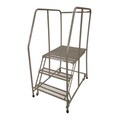 Cotterman 60 in H Steel Rolling Ladder, 3 Steps, 450 lb Load Capacity ...