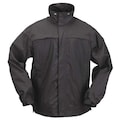 5.11 Tactical Rain Jacket, Unisex, Black, 2XL 48098 | Zoro