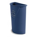 Carlisle Foodservice 21 gal Half-Round Recycling Bin, Open Top, Blue ...