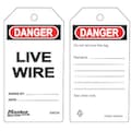 Master Lock Safety Tag, Danger, Live Wire, PK6 S4039 | Zoro
