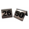 Tablecraft Number Tents, 26-50, SS, Silver, PK25 T2650 | Zoro