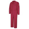 Bulwark Flame Resistant Coverall, Red, Cotton/Nylon, 54 CLD4RD RG 54 | Zoro