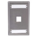 Hubbell Premise Wiring Plate, 1 Port, Gray SSFL11 | Zoro
