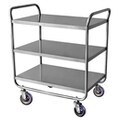 Zoro Select Corrosion-Resistant Utility Cart with Flush Metal Shelves ...