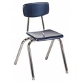 Virco Stack Chair 3000 Series, Hard Plastic Navy, Grade 3 to 4 ...