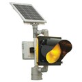 Tapco Solar Flashing Beacon, Amber, Slvr Housing 2180-BBSAR | Zoro