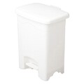 Safco 4 gal. Rectangular Wastebasket, White, Step-On, Plastic 9710WH | Zoro