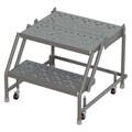 Tri-Arc 20" H Steel Rolling Step, 2 Steps, 450 lb. Load Capacity ...