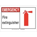 Brady Fire Extinguisher Sign, 10"Hx7"W 120223 | Zoro
