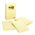 Post-It Notes, 4"x6", Canary Yellow, Lined, PK12 660-5PK | Zoro