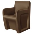 Cortech Brown Arm Chair, 24" W 24" L 33" H, Fixed, Polyethylene Seat ...