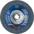 Pferd 4-1/2" x 5/8-11 Thd. POLIFAN® Flap Disc - Z SGP CURVE STEELOX, Zirconia, 40 Grit, Large ...