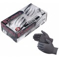 ZORO SELECT Black, XL, 4.00 mil, Powder-Free, Disposable Gloves, - 2015W XL