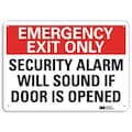 Lyle Emergency Exit Sign, English, 14" W, 10" H, Recycled Aluminum, Red ...