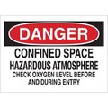 Condor Danger Sign, Confined Space Hazardous, Al 34GG36 | Zoro