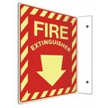 Accuform Fire Extinguisher Sign, 12" Height, 9" Width, Plastic, L ...