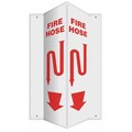 Accuform Fire Hose Sign, 24" Height, 7-1/2" Width, Plastic, V-Shaped ...