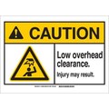 Brady Caution Sign, 10" Height, 14" Width, Fiberglass, Rectangle ...