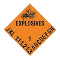 Labelmaster Explosive Placards, 10-3/4inx10-3/4in, 35ZM04 35ZM04 | Zoro