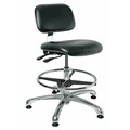 Bevco Cleanroom Pneumatic Task Chair, Upholstered, 300 lb. Weight Limit ...