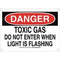 Brady Danger Sign, 10" Height, 14" Width, Aluminum, Rectangle, English ...