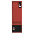 Lyon Gear Locker, (1) Tier, (1) Wide, Steel, Red, Powder Coated Finish ...