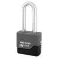 American Lock Keyed Padlock, Extended, Rectangular Steel Body, Boron ...