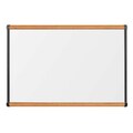 Best-Rite 24"x36" Magnetic Porcelain Whiteboard, Medium Oak Frame 202OB ...