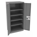 Tennsco Storage Cabinet, 36 in W, 72 in H, Medium Gray 7224ELMG | Zoro