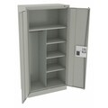 Tennsco Storage Cabinet, 36 in W, 72 in H, Light Gray 7214ELLG | Zoro