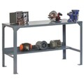 Edsal Workbench, Steel, 72 in W, 36 in Height, 3000 lb, Straight ...