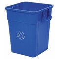 Tough Guy 48 gal. Stationary Recycling Container, Blue, Plastic, 1 ...