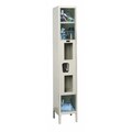 Hallowell ADA Compliant Locker, 12" W, 18" D, 78" H, (1) Wide, (4 ...