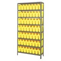Quantum Storage Systems Steel Bin Shelving, 36" W x 75" H x 12" D, 8 ...