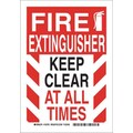 Brady Fire Extinguisher Sign, 14" Height, 10" Width, Plastic, Rectangle ...