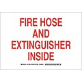 Brady Fire Extinguisher Sign, 7" Height, 10" Width, Aluminum, Rectangle ...