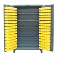Strong Hold Super Duty Bin Cabinet, 48 in W, 78 in H, 30" D, 144 Bins ...