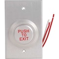 Dortronics Push to Exit Button, 24VDC, Wt/Red Button W5287-P23DAxE1R | Zoro