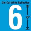 Stranco Die-Cut Reflective Number Label, 6, 6In H DWR-6-6-EA | Zoro