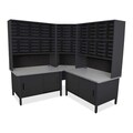 Marvel Mailroom 100 Slot Mailroom Organizer w/Cabinet, Riser UTIL0052 ...