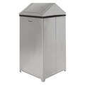 Rubbermaid Commercial 40 gal. Rectangular Trash Can, Stainless Steel ...